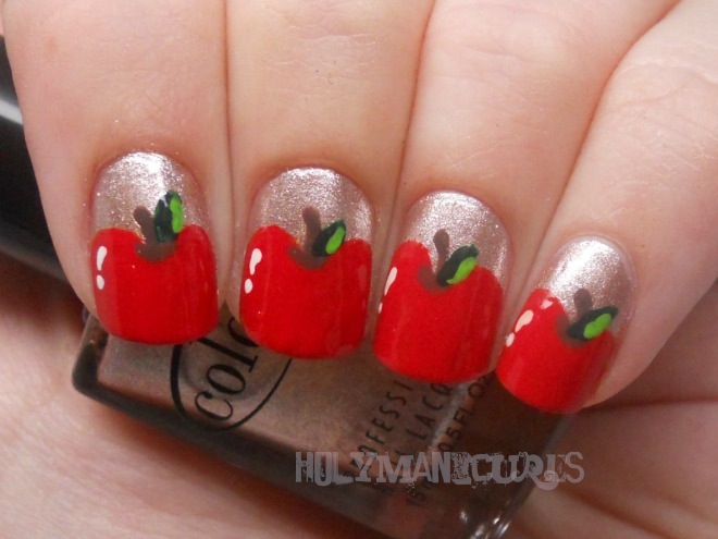 Holy Manicures: Red Apple Nails.