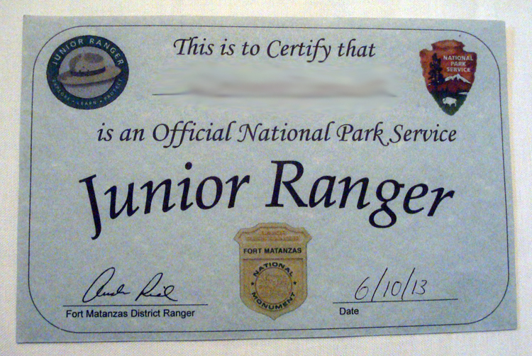 The Junior Ranger+ Project: Update: Fort Matanzas National Monument