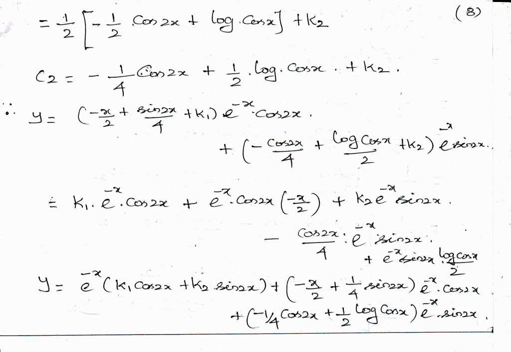 Tpgit Mathematics Method Of Variation Of Parameters