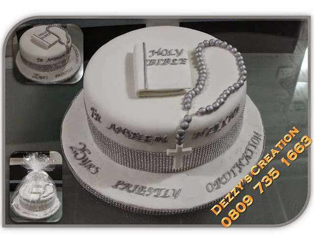 Dezzy's Creation: SILVER JUBILEE CAKE FOR A PRIEST
