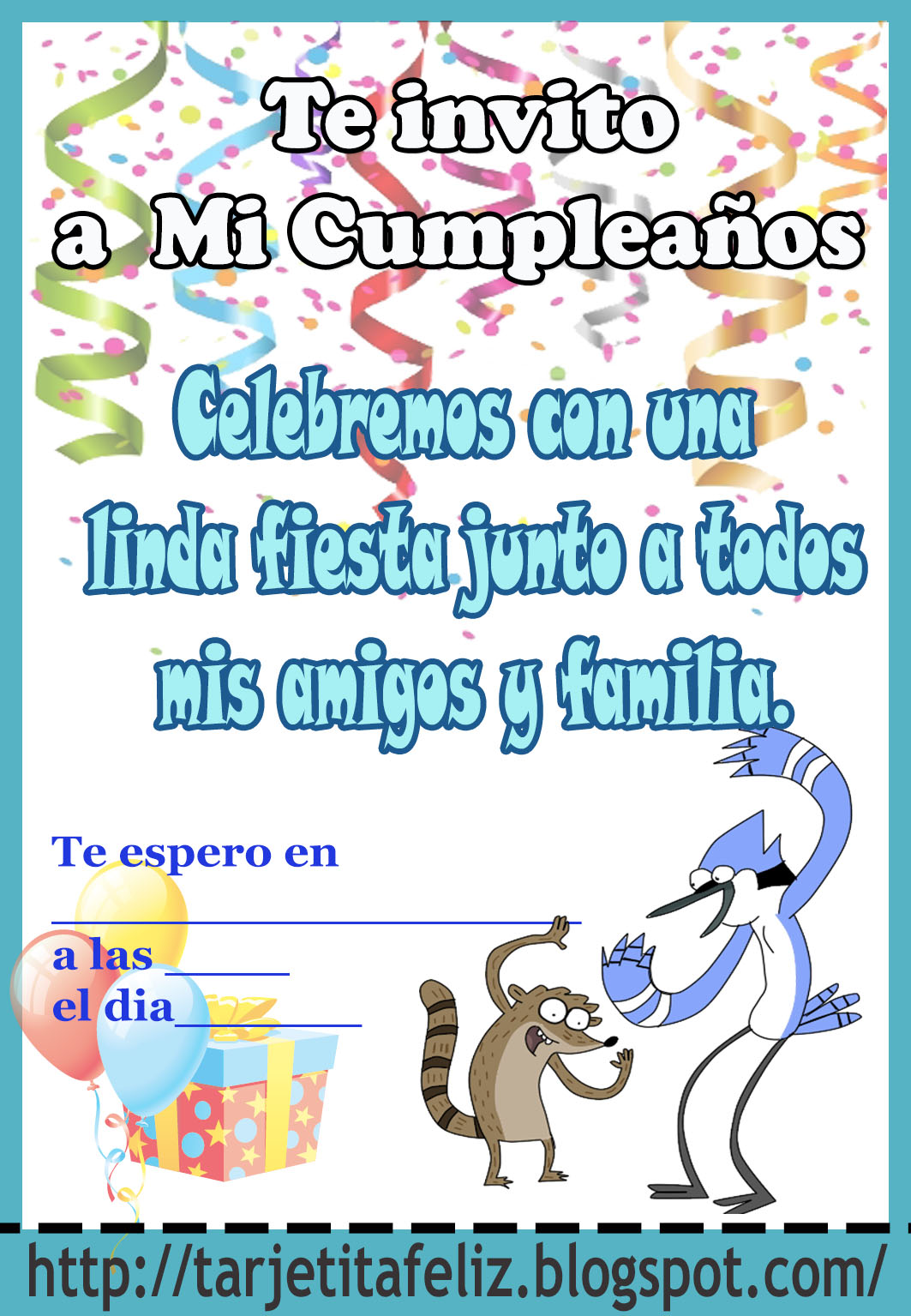 Tarjetas de cumpleaños para imprimir