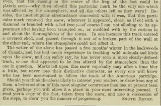 ESP: On this Day - Devon's Devil Footprints