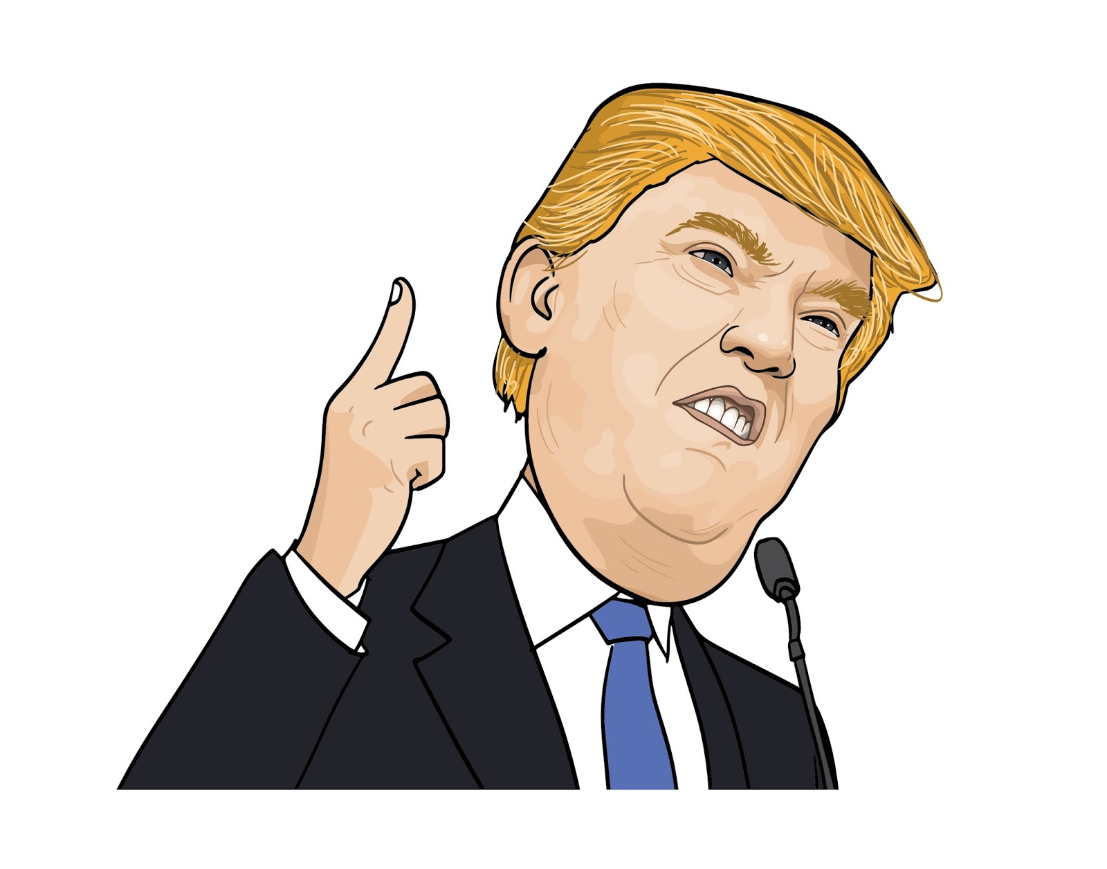 caricaturecartoon: Donald Trump vector illustration, Donald Trump ...