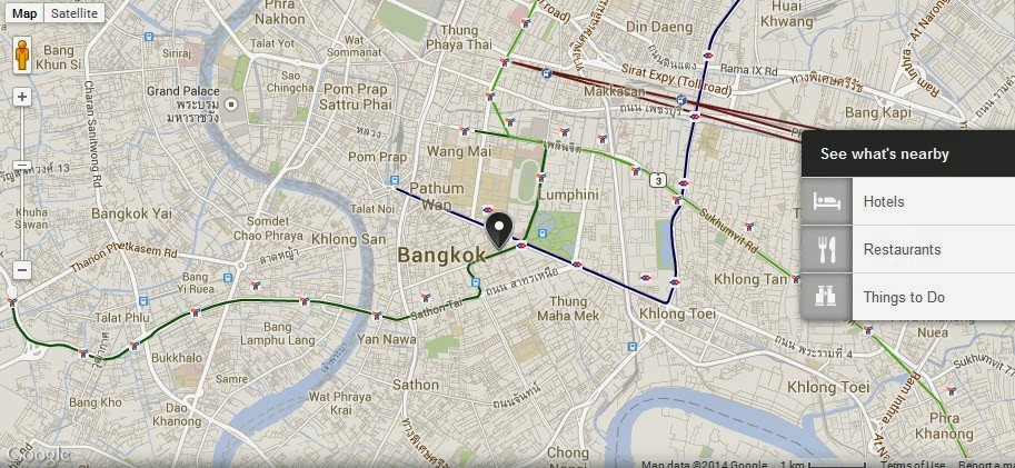 Silom Night Market Bangkok Location Map | About BTS Bangkok Thailand ...