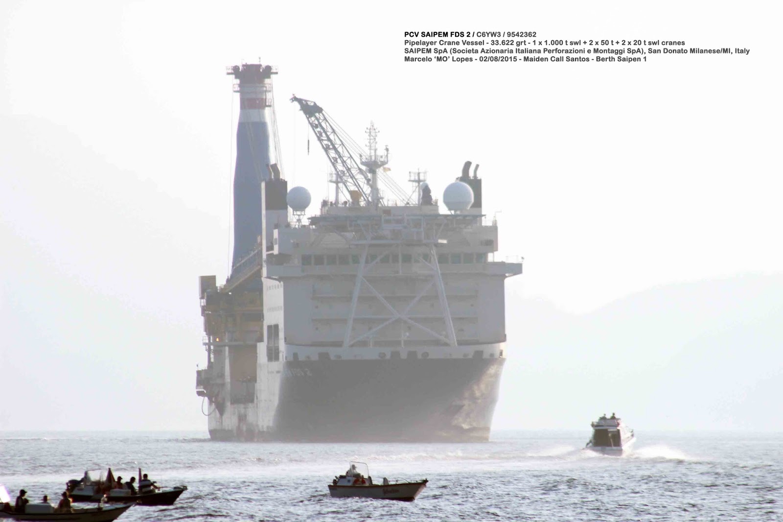 Santos Shiplovers: PCV Saipem FDS 2 / C6YW3 - Maiden Call Santos ...