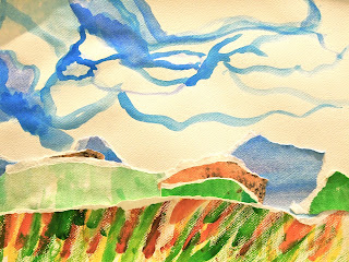 new city arts: second grade watercolor landscapes