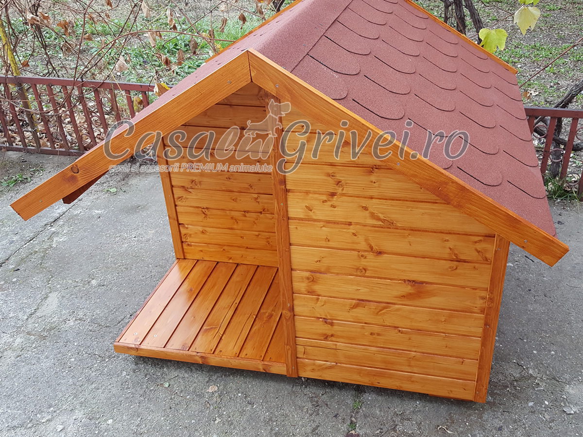 Cotete de caini si pisici din lemn, izolate termic, pentru exterior