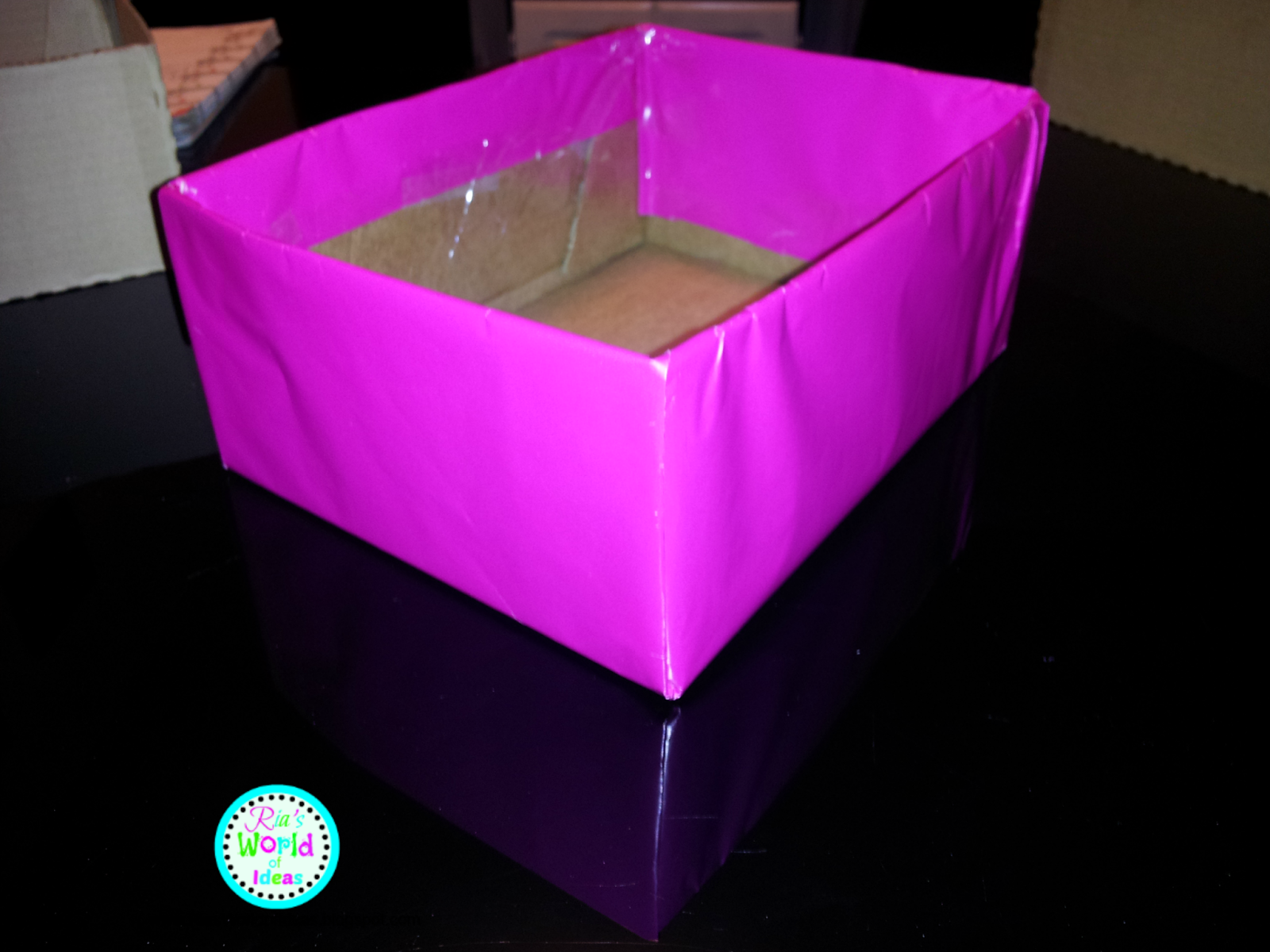 Ria's World of Ideas: DIY Pretty Baskets (Ramen Noodle Boxes)