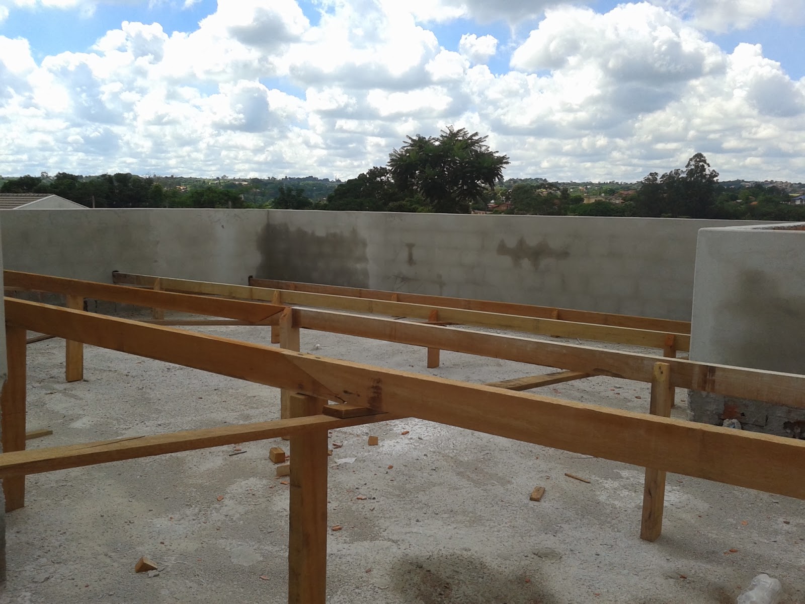 A Construção de Rody e Fábio: 20/21/22a Semanas - Platibanda/reboco ...