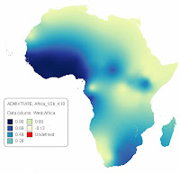Ethio Helix ኢትዮ:ሒሊክስ: Gradient Maps for African ADMIXTURE components