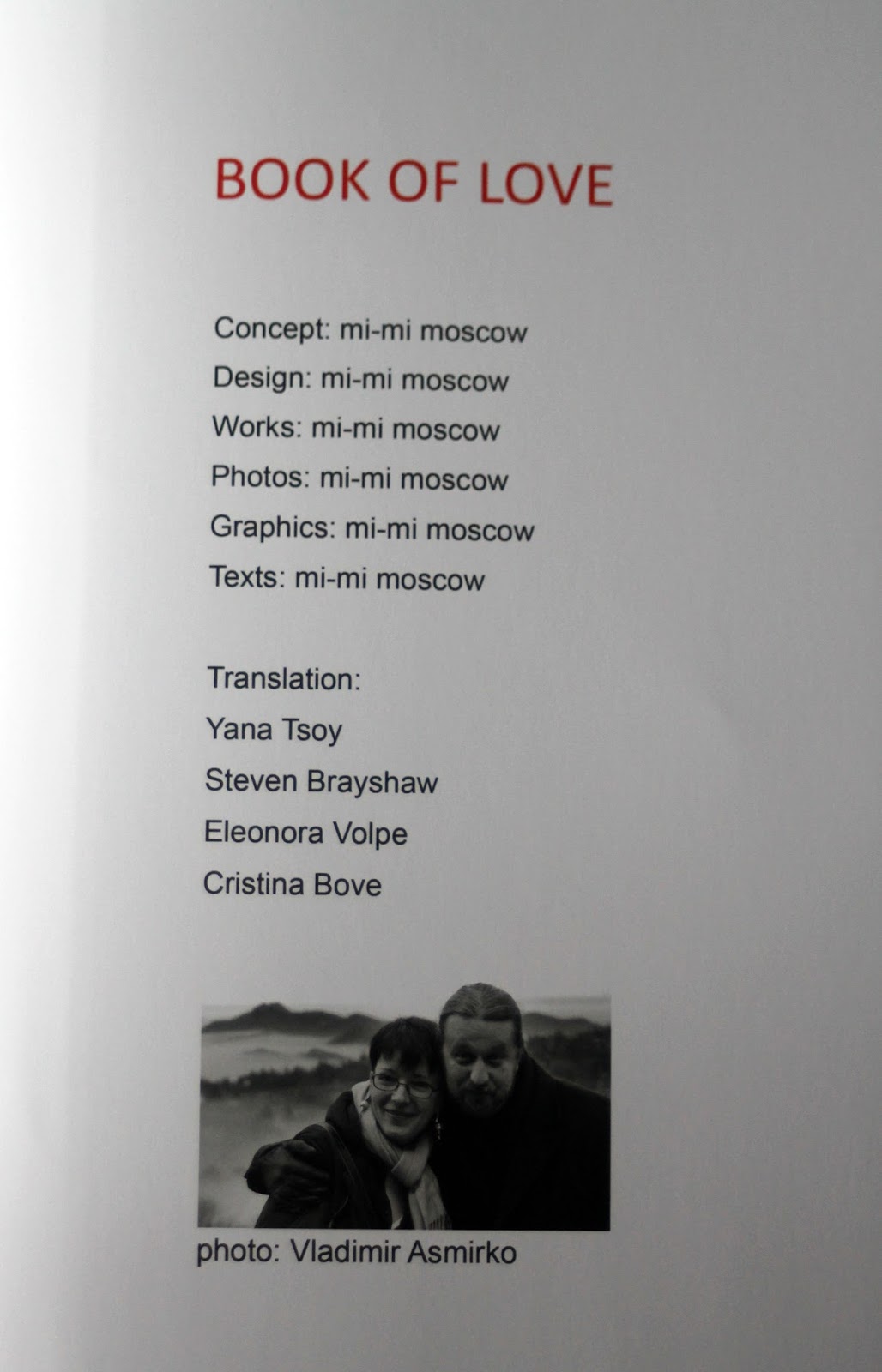The Needle Files: Book of Love: by Mi-Mi Moscow