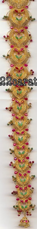 Gold Choti with Gemstones (Jada) - Jewellery Designs