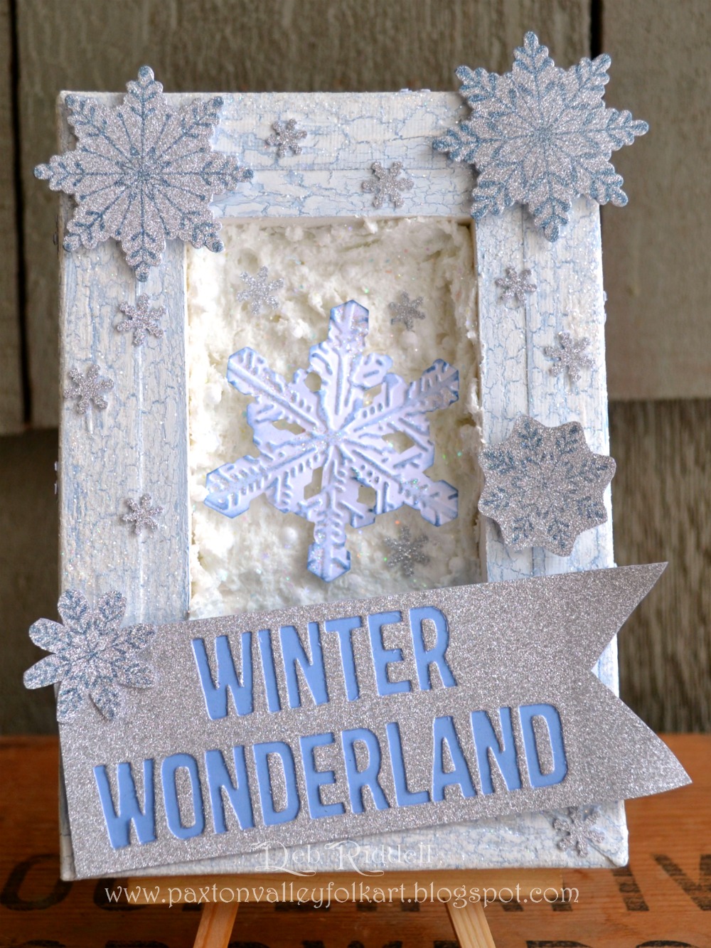 Mixed Media Mojo: WInter Wonderland Reverse Canvas!