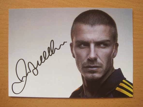 Kev7: DAVID BECKHAM'S HANDWRITING AND SIGNATURE ANALYSIS