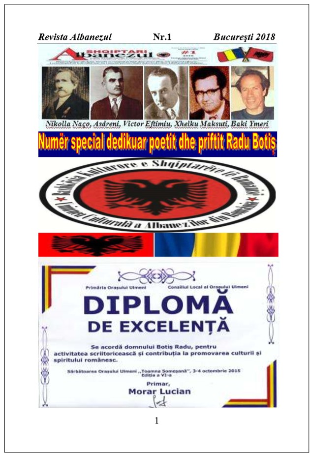 BEN TODICA: Radu Botis in revista ALBANEZUL
