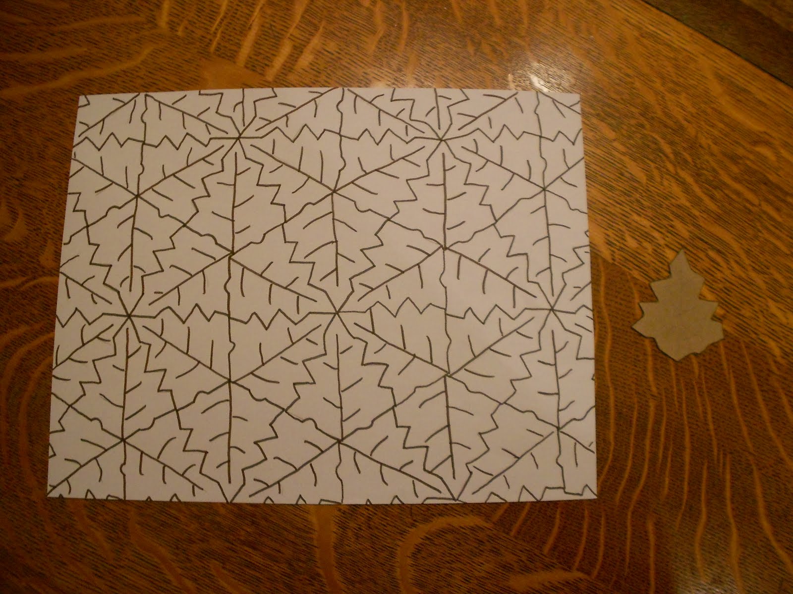 Almost Unschoolers: Fall Leaf Tessellation
