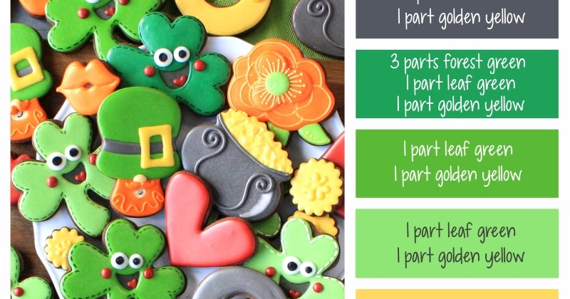 St. Patrick's Day Color Palette and Icing Formulas