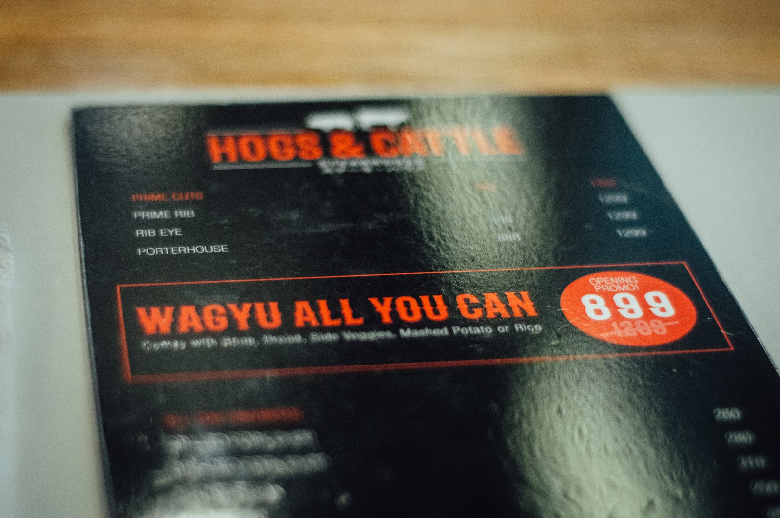 Hogs & Cattle : Unlimited Wagyu for P899! - Ochi In The City