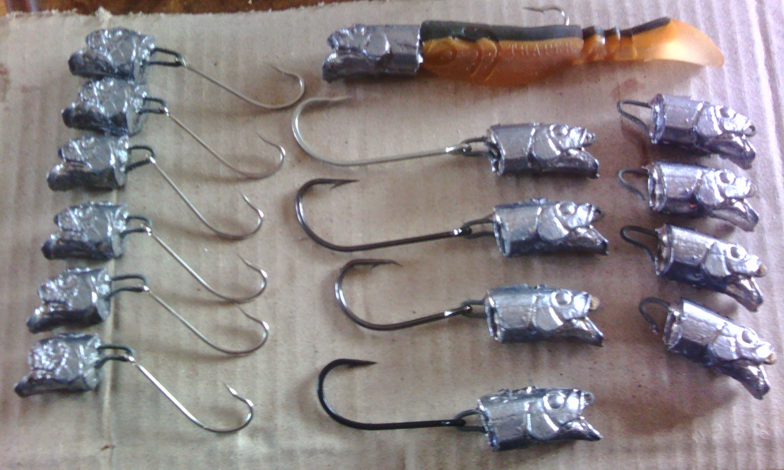 Donegal kayak Angler: Home made lures and jig heads