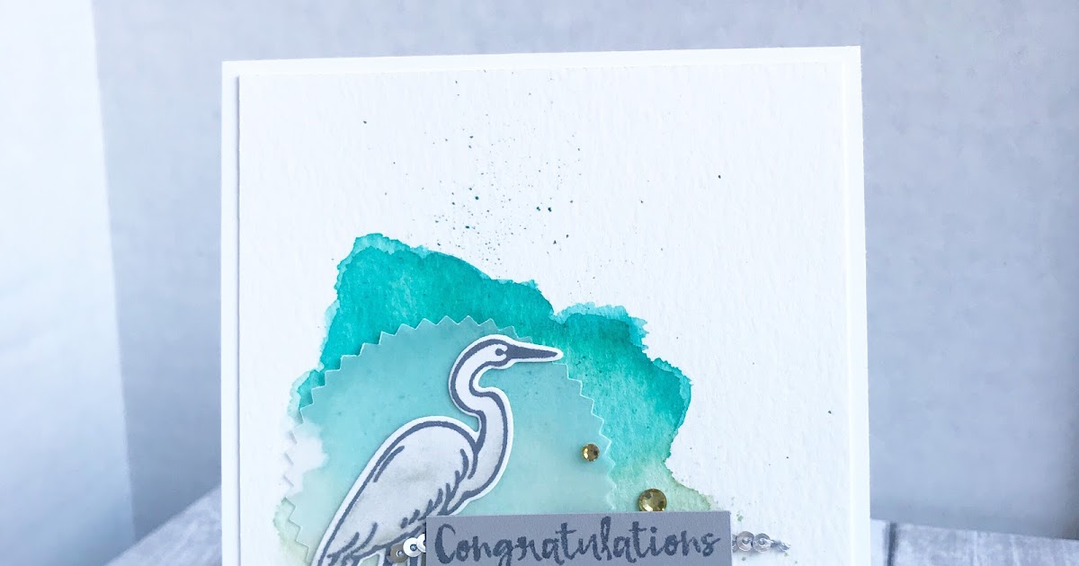 Crafty Little Peach: Lilypad Lake Watercolor Congratulations Card