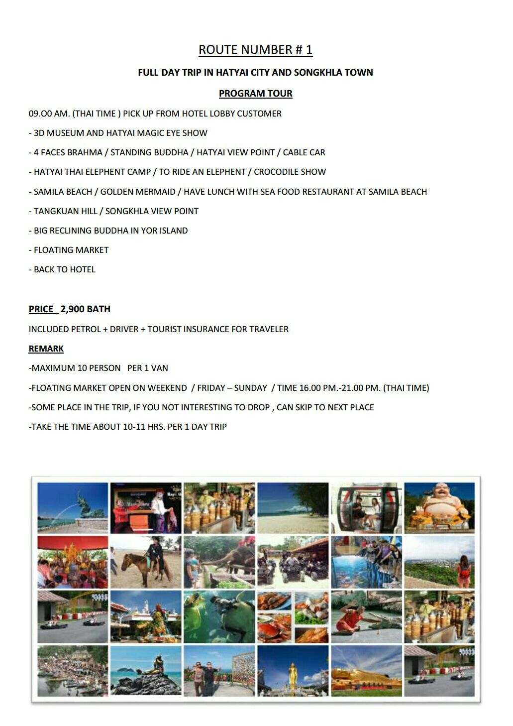 Hanuman Thailand Tour: Program tour