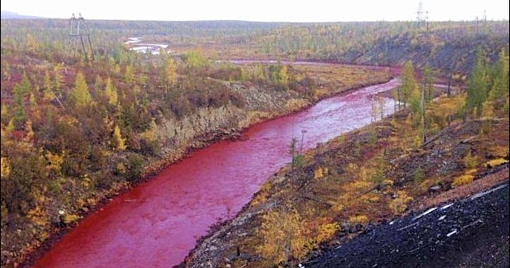 Sciency Thoughts: Siberian river turned red pollution following failure ...