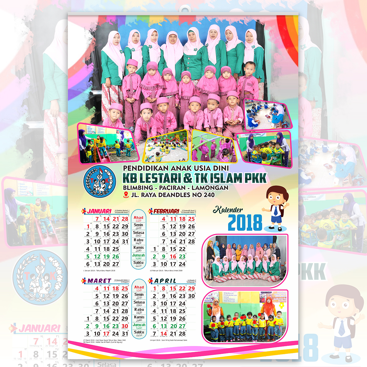 Kalender KB Lestari & TK Islam PKK 2018 - JSP TEMPLATE DESIGN