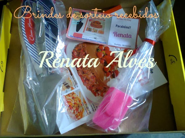 Brindes de sorteio recebidos - Espaço das delícias culinárias