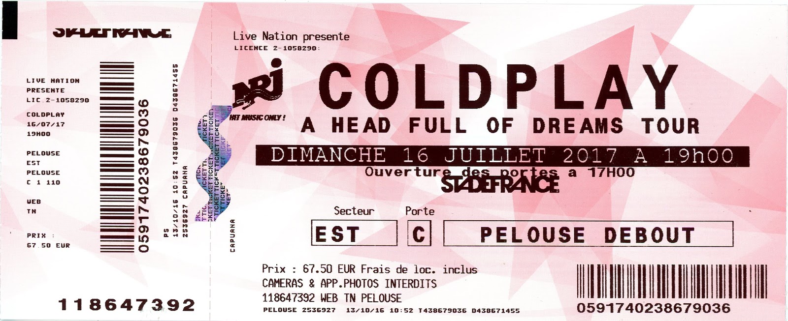 ANCIENS BILLETS DE CONCERTS ~~~~~ OLD CONCERT TICKETS ~~~~~ BACK TO THE ...