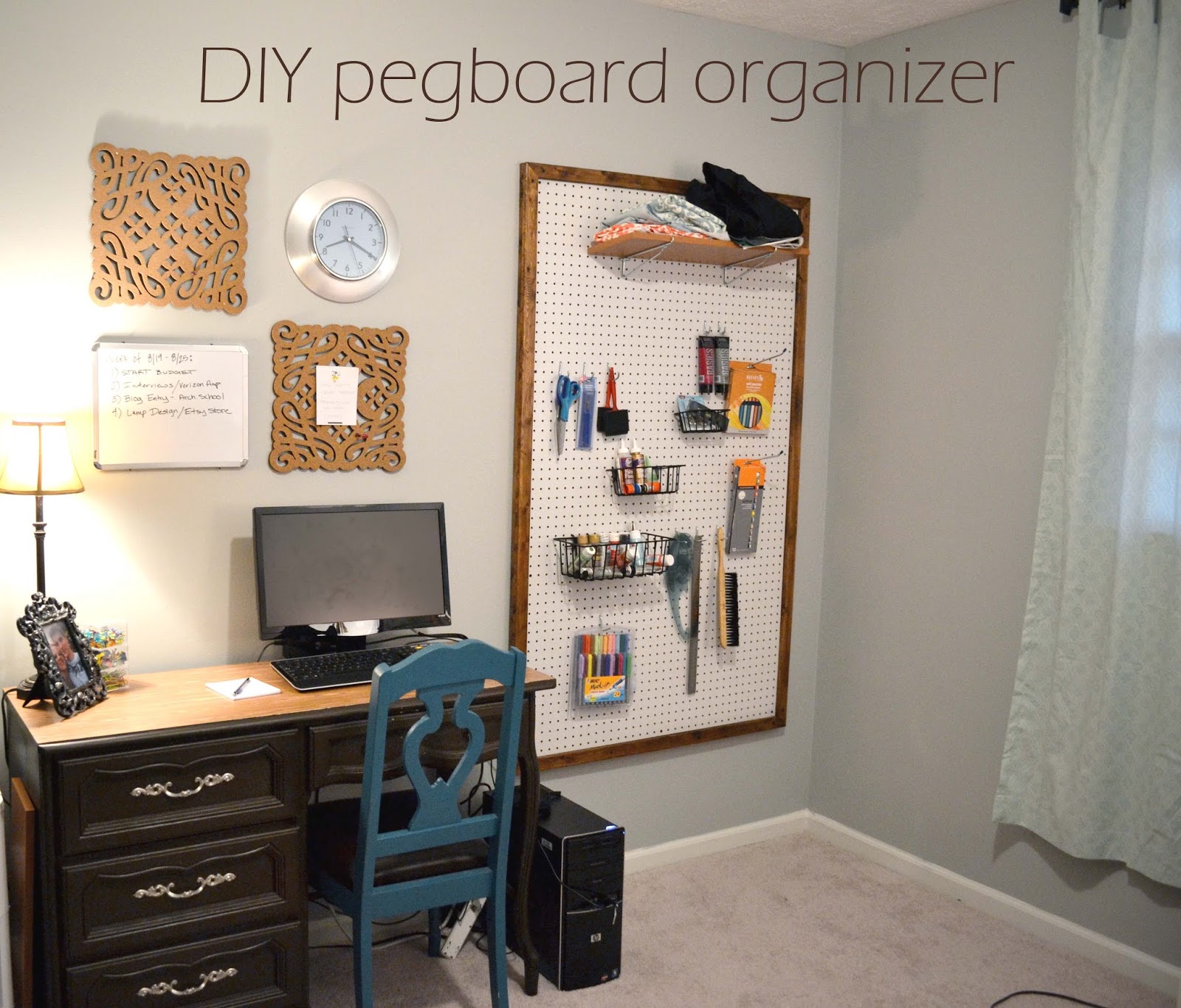DIY Pegboard Craft Organizer - JD Design Studio