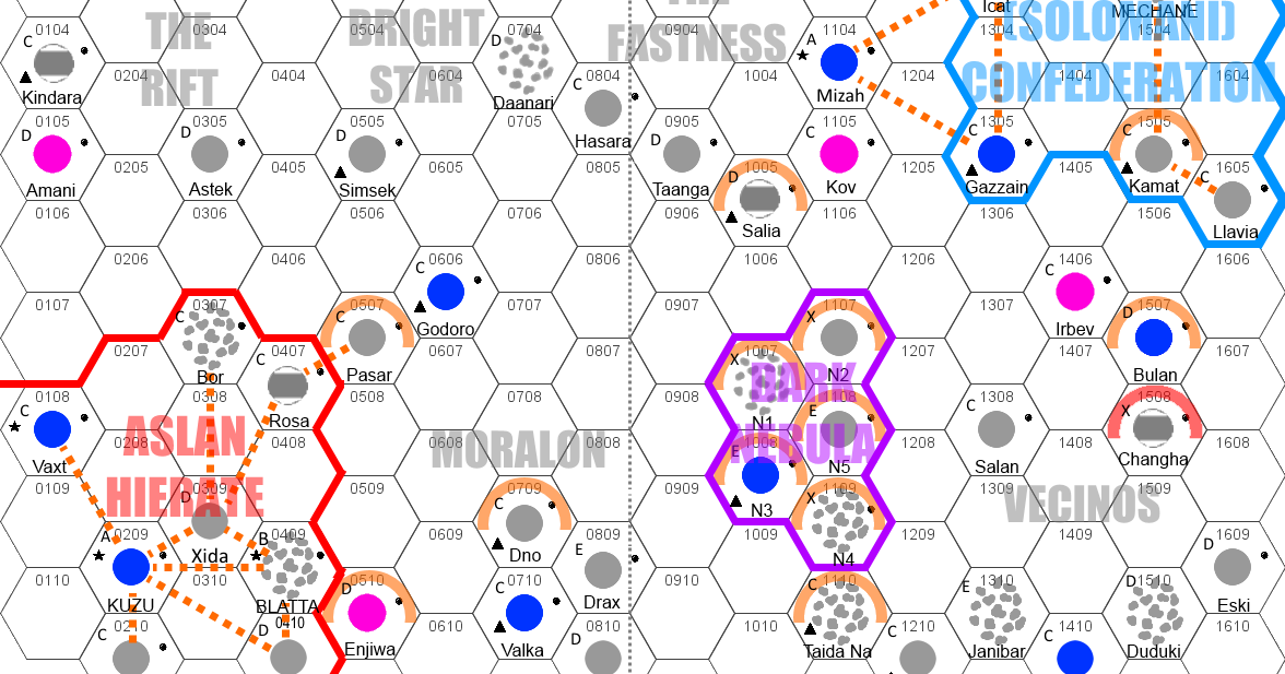 Den of the Lizard King: Dark Nebula - full astrography and map