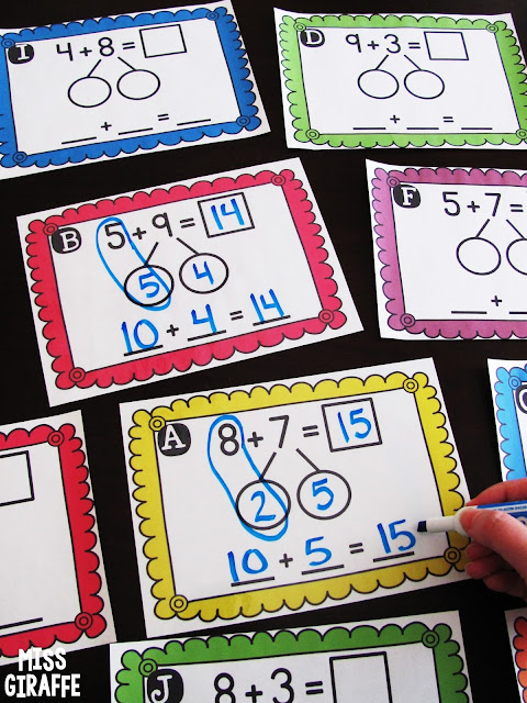 Miss Giraffe's Class: Making a 10 to Add