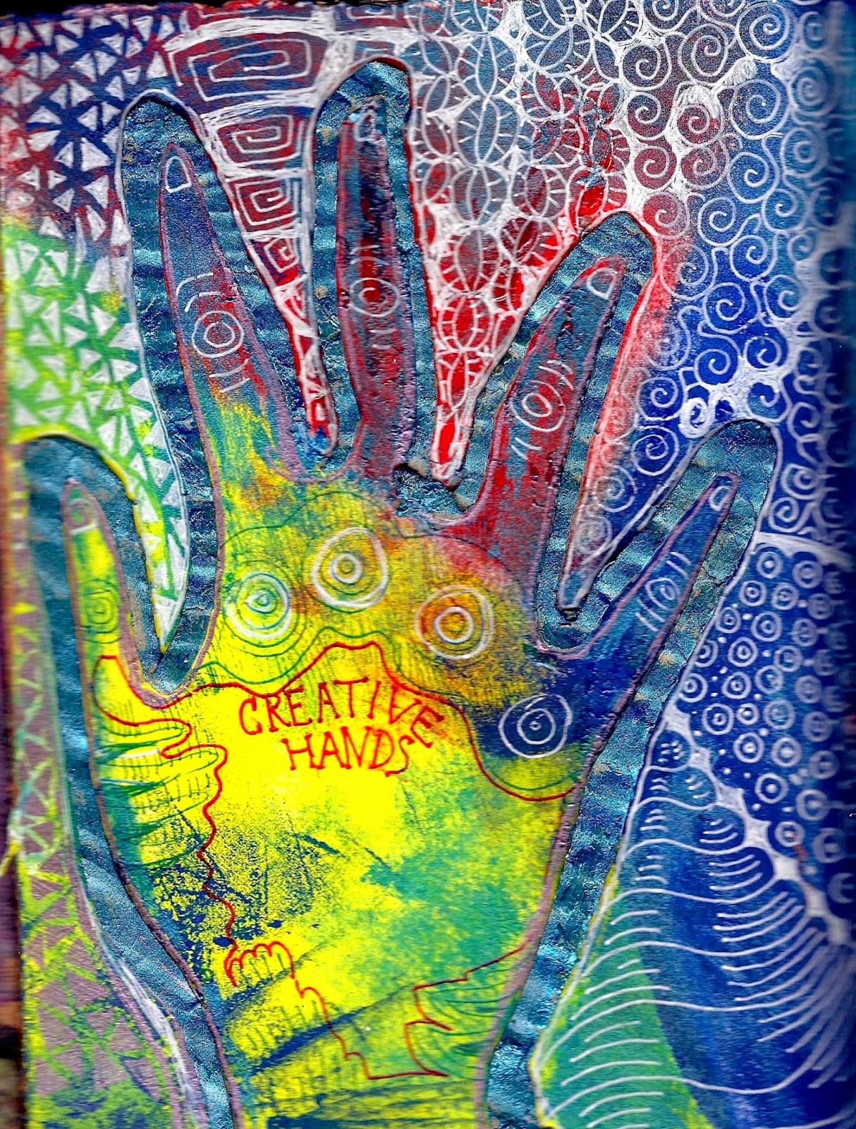 Journal 52 Prompt 18-Creative Hands #Journal52, #ArtJournal, #ArtJournaling
