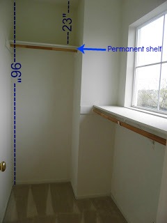 Distance Between Closet Rod And Shelf - Measure the distance from the ...