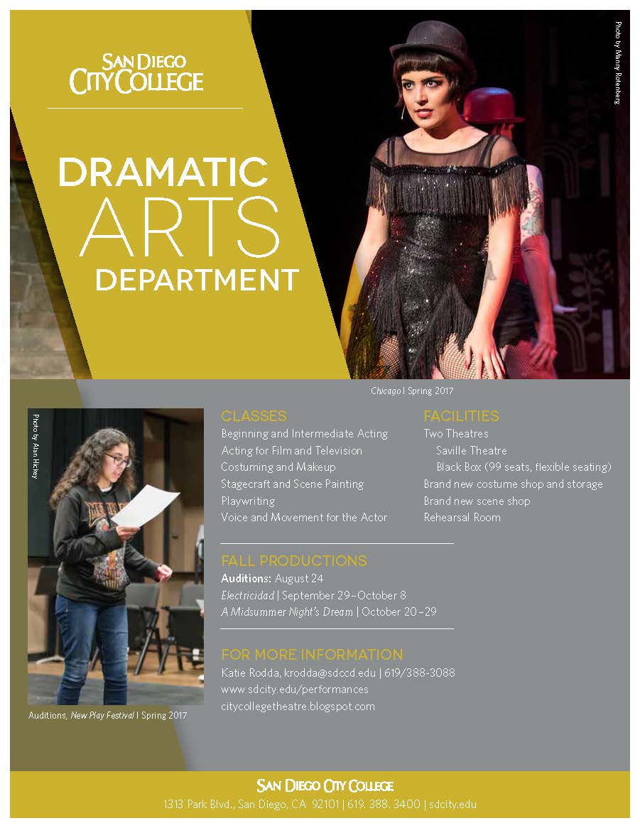 City College Theatre: Fall 2017 promotional poster