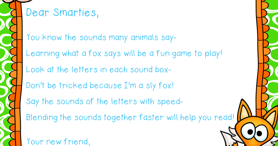 Heather's Heart: What Does the Fox Say? Phoneme Blending Fun