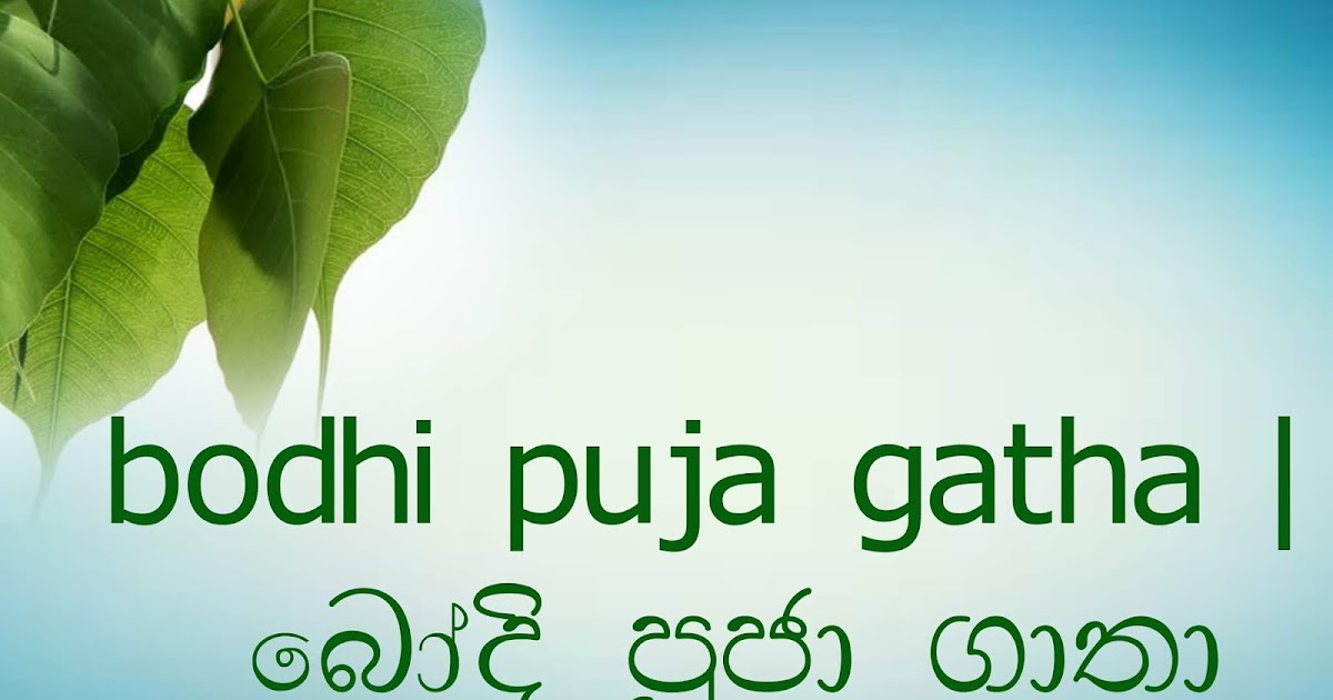 bodhi puja gatha ~ bodhi puja gatha | බොදි පුජා ගාතා