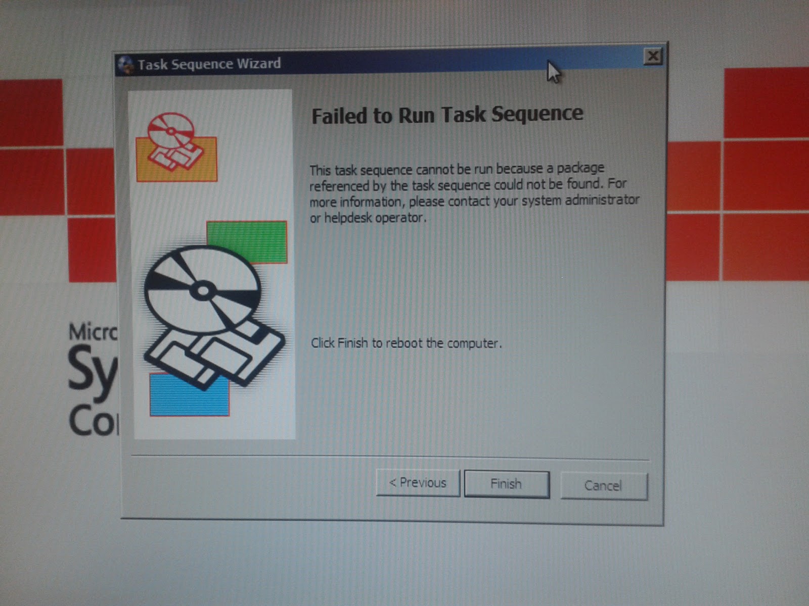 Henk S Blog Failed To Run Task Sequence Error In Configmgr 2007