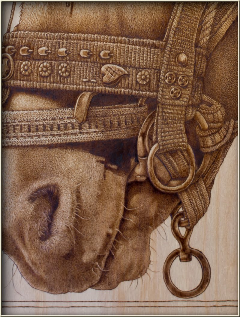 Whimsical Wood: Horse Pyrography Underway – A Small High relief Carving ...