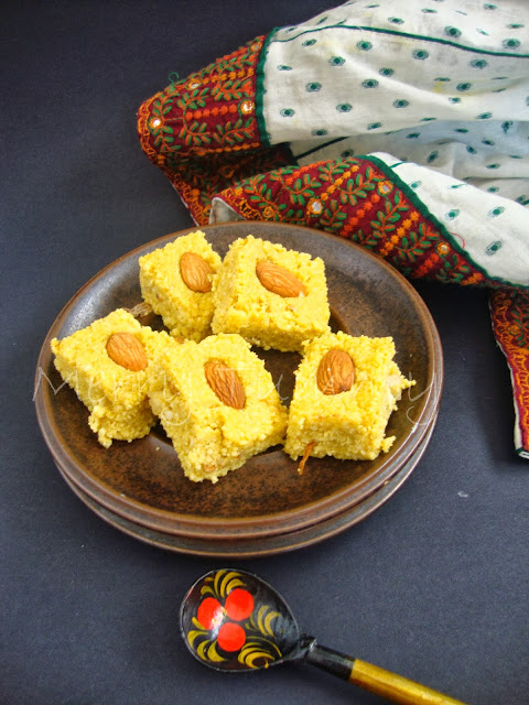 Merry Tummy: Kesar Kalakand With Navratri Wishes