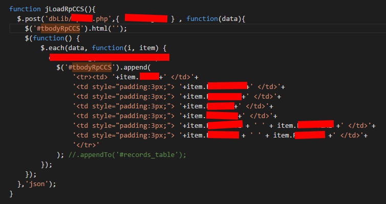Jquery Append Table Row To Tbody By Json