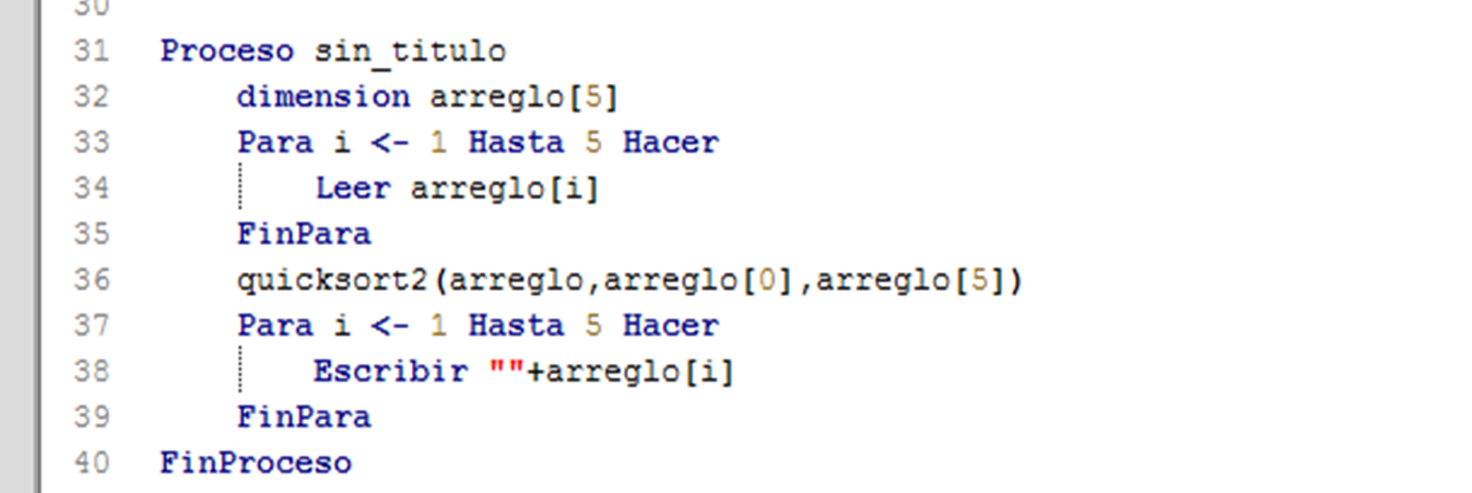 Ordenamiento Rapido quicksort | Análisis de Algoritmos