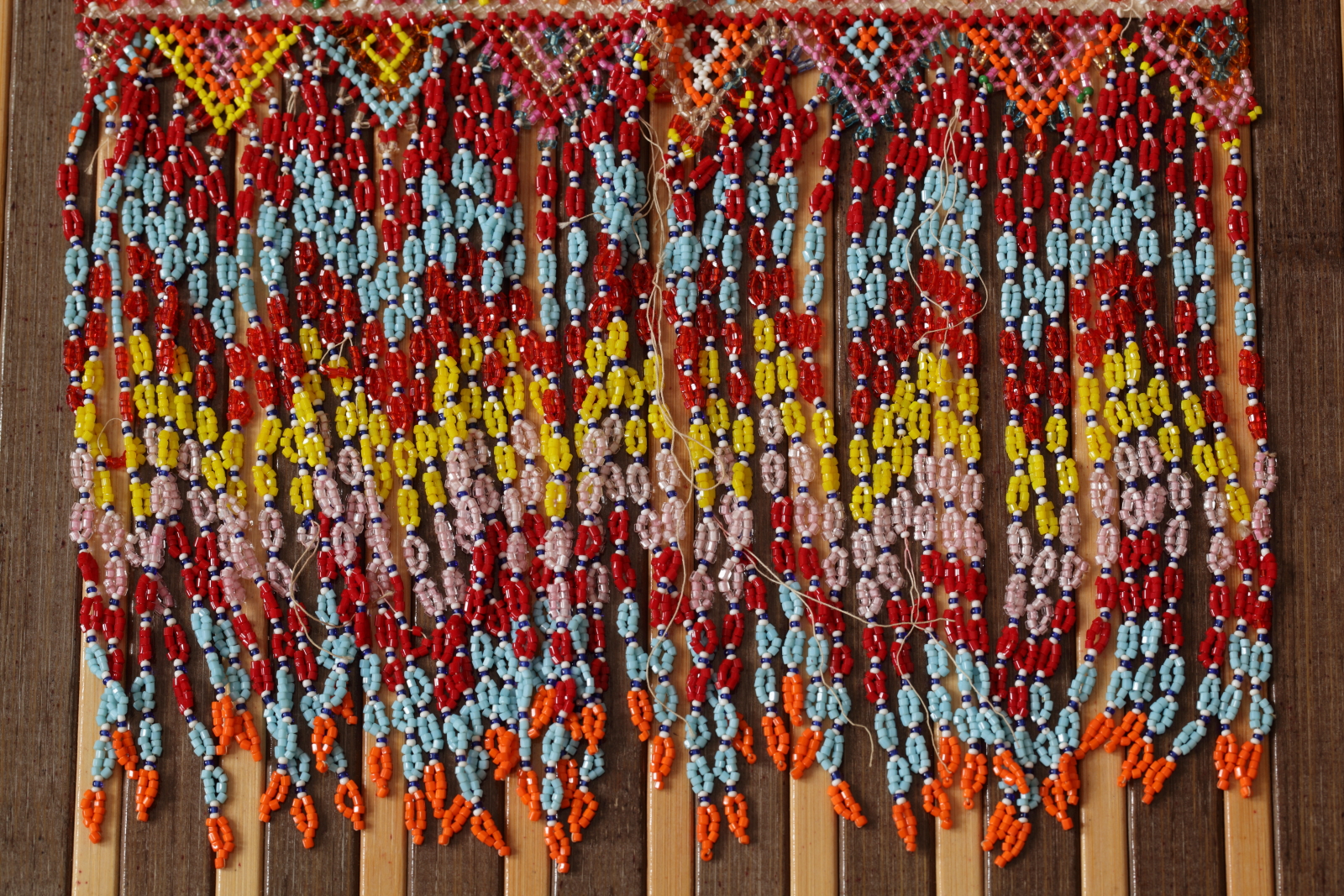 enticz: A Pair Of Straits Chinese Beadwork Panels For Bridal Chamber