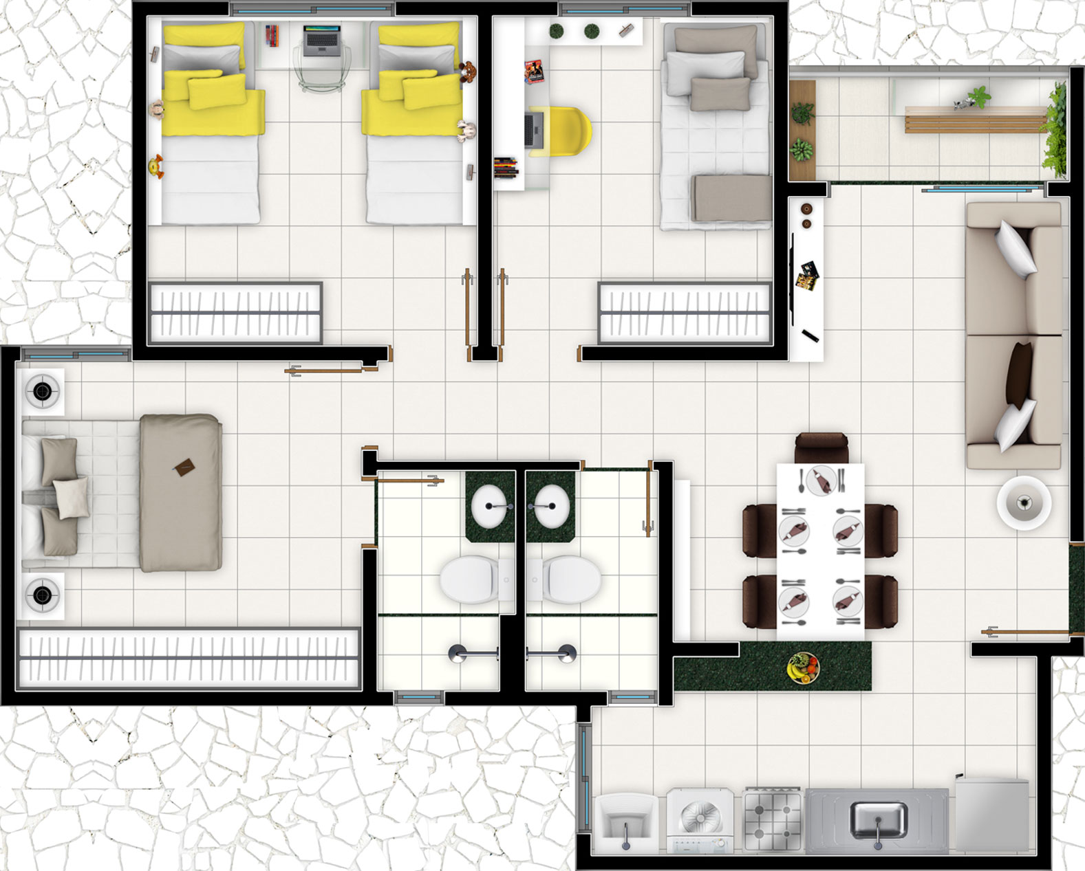 Residencial Caribe Aparecida de Goiania – Apartamentos de 2 e 3 quartos ...