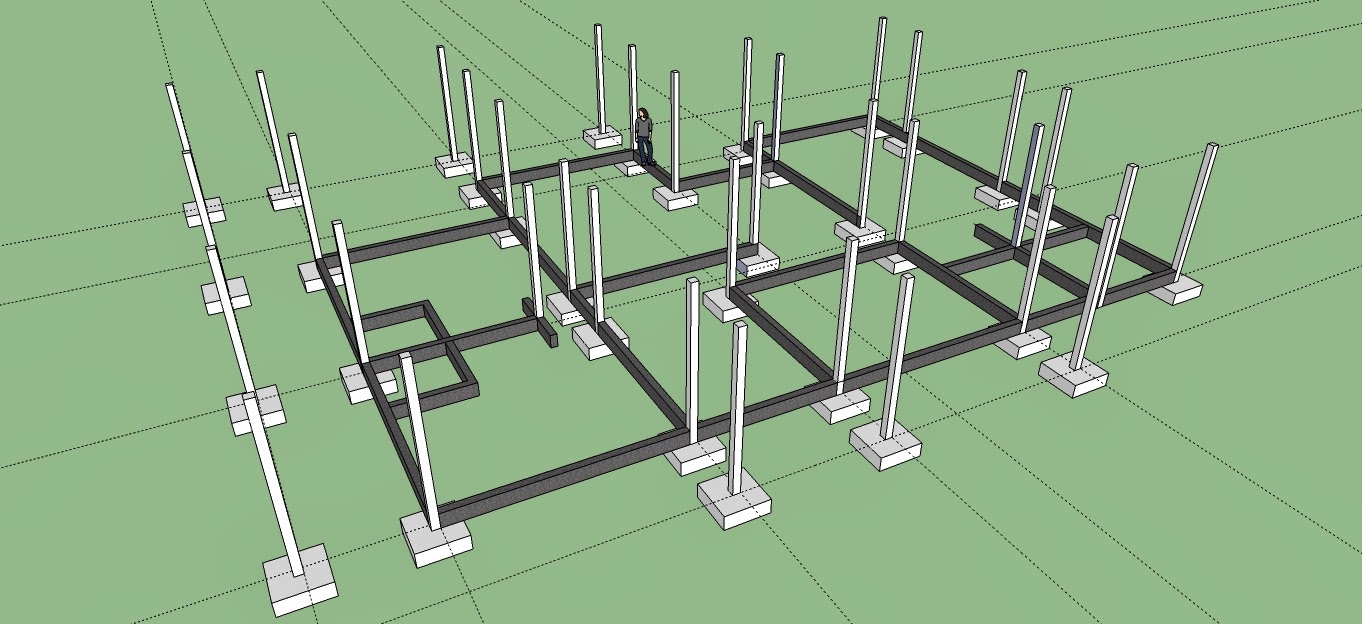 Bina rumah sendiri: Pasang Ground Beam