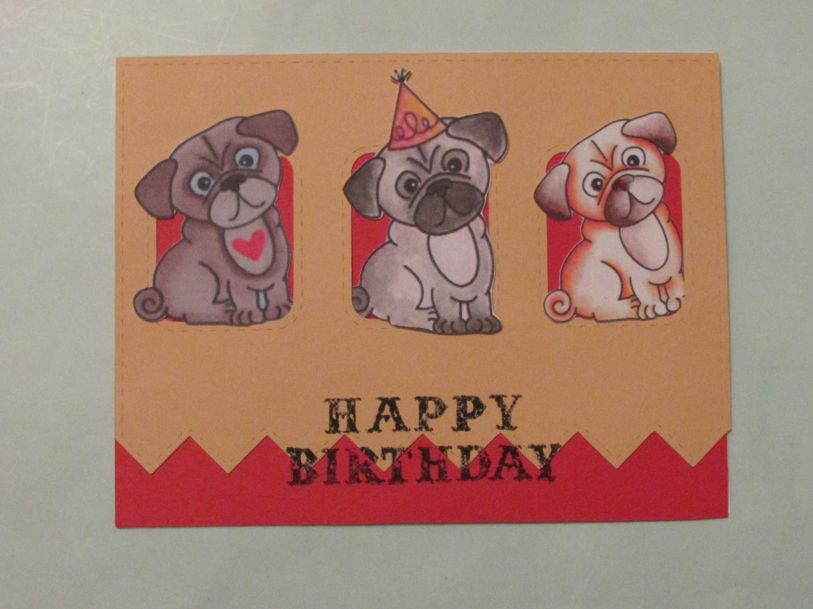 Hazel's Crafts: Pug Card