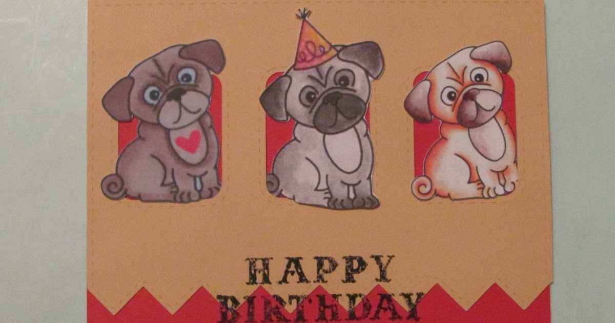 Hazel's Crafts: Pug Card