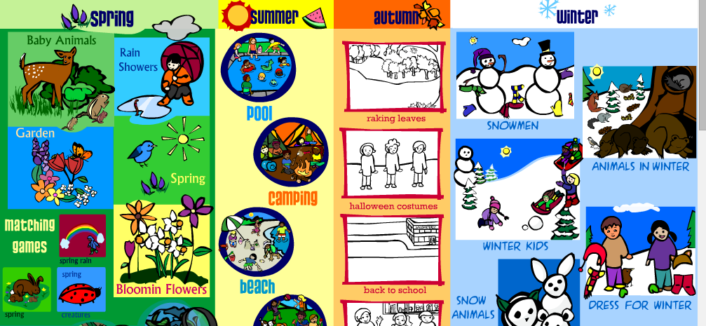 English Buddies ESL: Seasons games