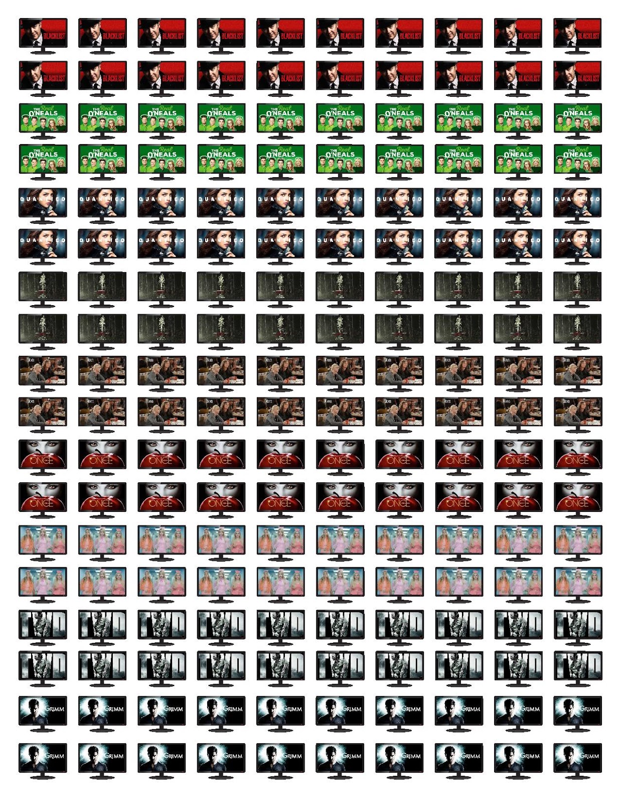 The Wonderful Life of the Crazy Mom: TV planner printable stickers