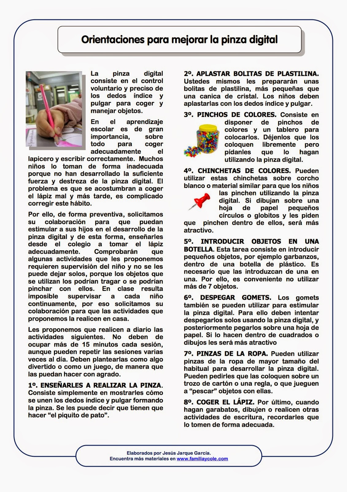 TIZAS: MEJORAR LA PINZA DIGITAL